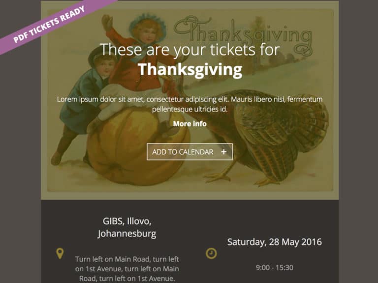 Thanksgiving Ticket Theme - FooEvents