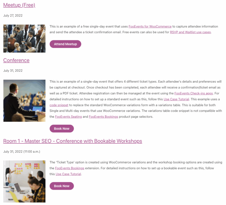 How To Use FooEvents Shortcodes In WordPress - FooEvents